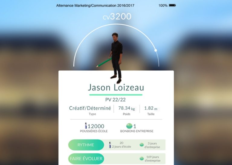 L'original CV Pokémon GO d'un étudiant de l'INSEEC - Business Cool