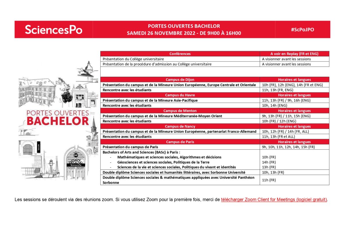 Sciences Po organise une JPO pour son Bachelor